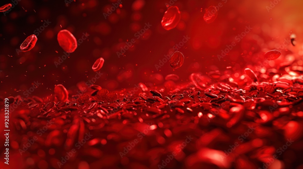 Blood cell red 3d background vein flow platelet wave cancer medicine ...
