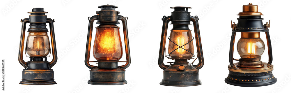 Antique kerosene lanterns with rustic designs vintage lighting ...