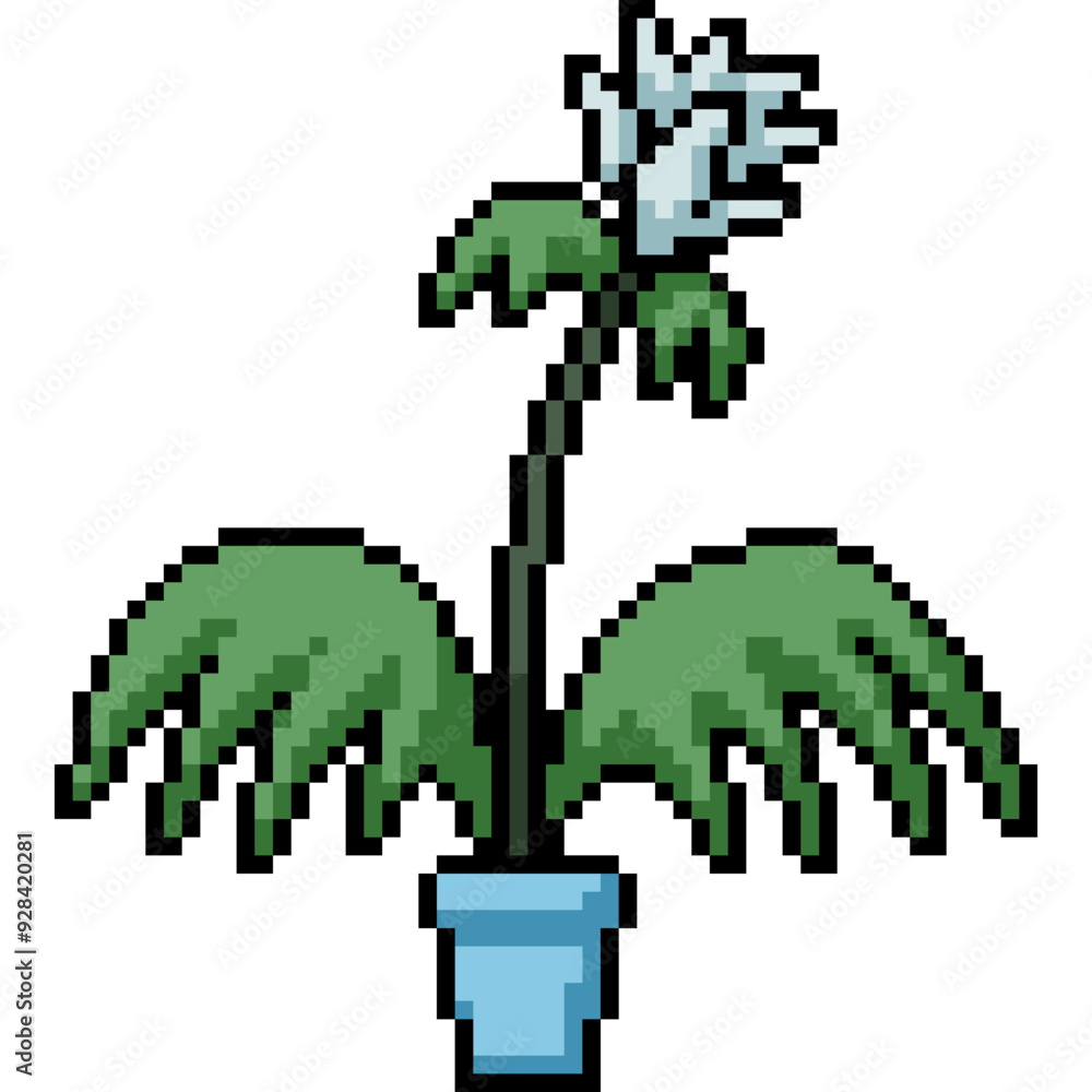pixel art of fantasy wing plant Stock Vector | Adobe Stock