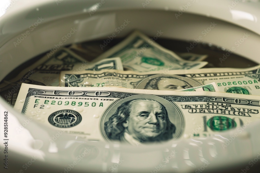American dollars into the toilet. financial crisis and inflation ...