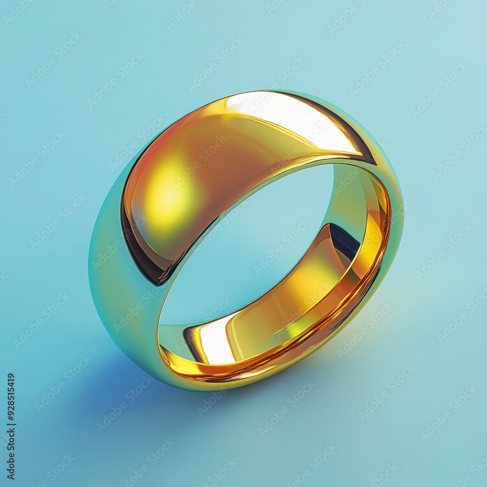 Jewelry design, 3D rendering, C4D, complete. Gold ring, texture. white ...