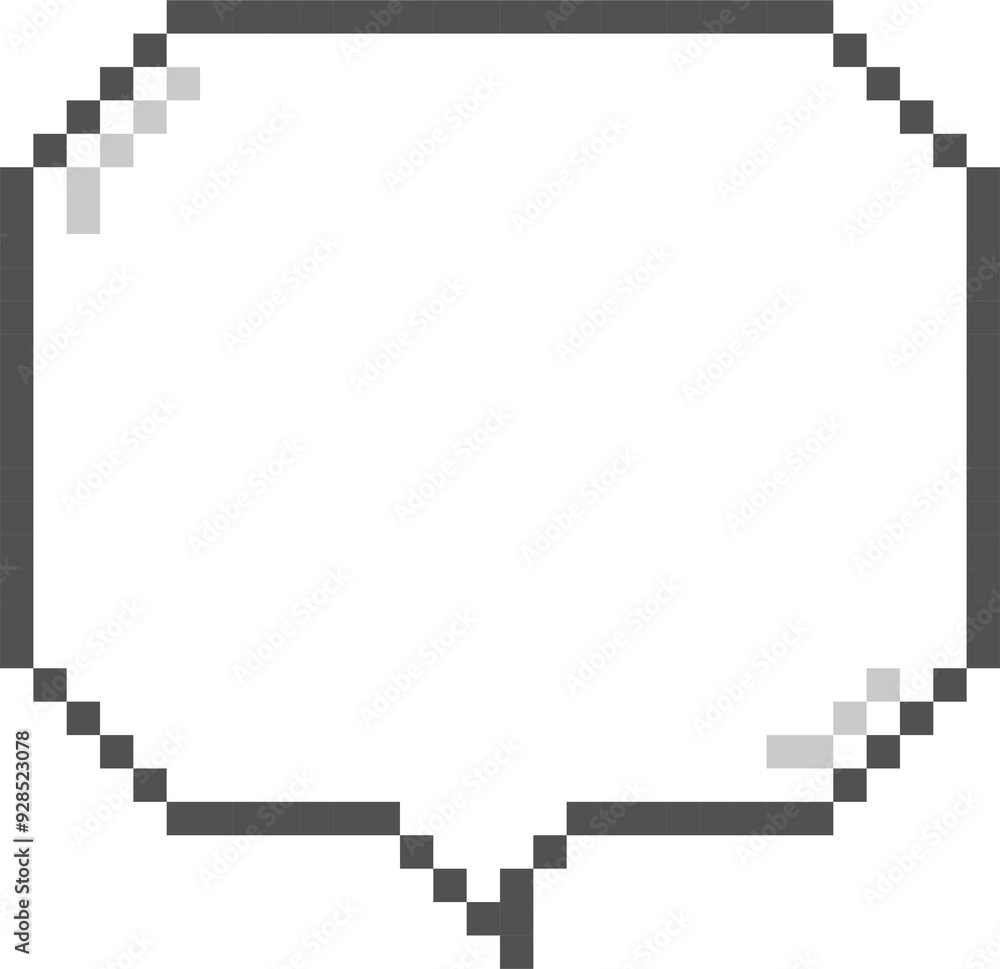 8bit retro game pixel art speech bubble balloon icon sticker memo ...