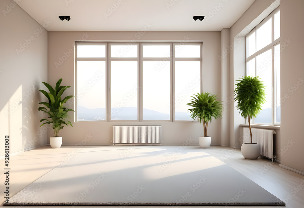 empty scene to use in interior designs and mockups Stock Illustration ...