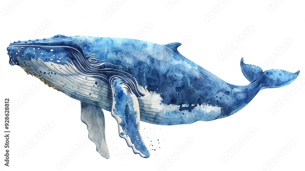 side view of big blue whale isolated on transparent background ,whale ...