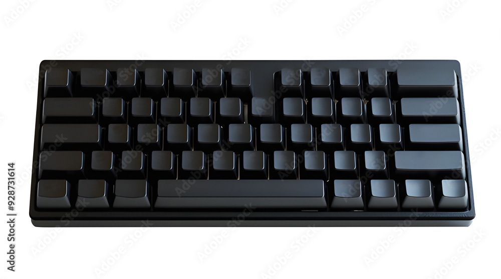 Black keyboard isolated on cut out PNG or transparent background ...
