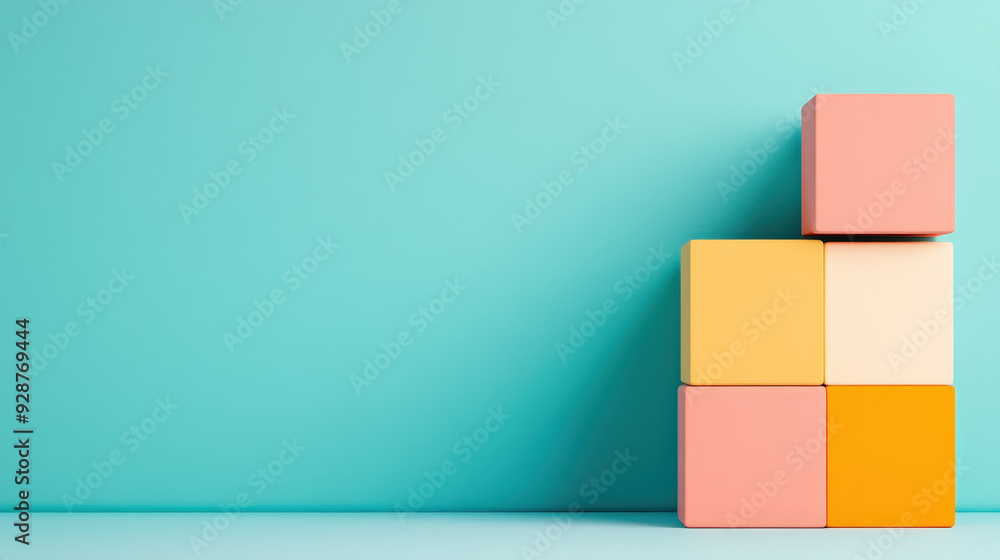 SWOT analysis, colorful blocks representing strengths and weaknesses ...