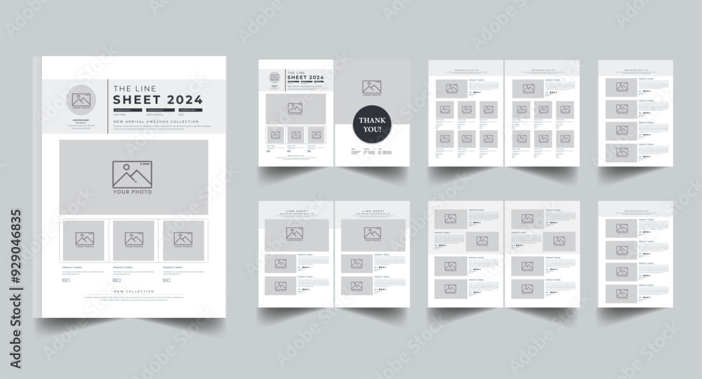 Vector de Stock Product Line Sheet Template, Wholesale Template ...