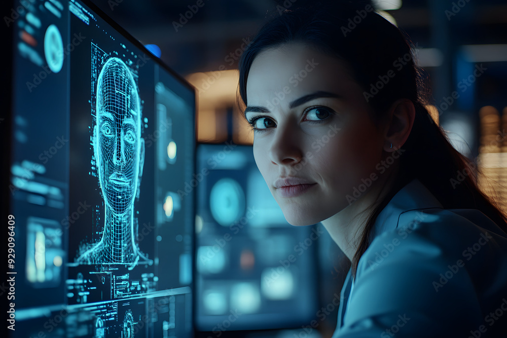 Artificial intelligence cyber security risks illustration concept AI ...