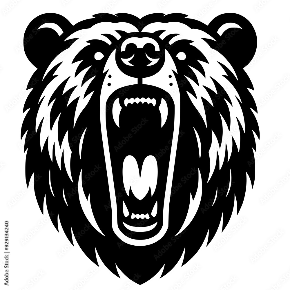 Bear Head SVG, Grizzly SVG, Bear mascot svg, png, vector graphic, laser ...