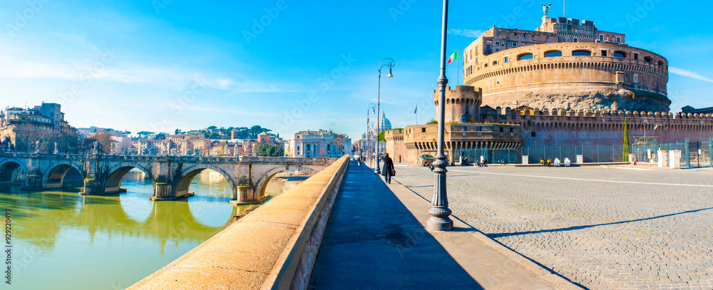 Magnificent Castel Sant'Angelo is one of the most known landmarks in ...