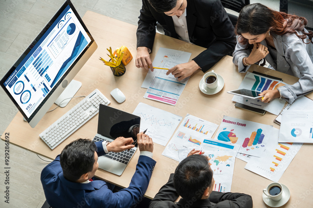 Business data dashboard provide business intelligence analytic for ...