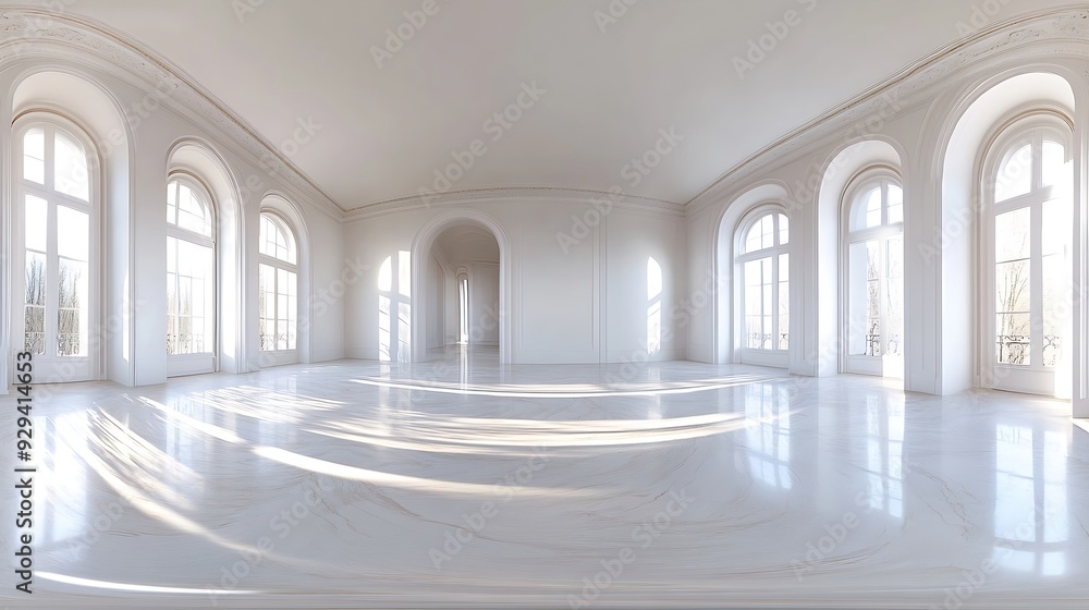 empty room without furniture full spherical hdri 360 panorama in ...