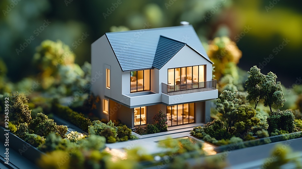 Volumetric project of house Layout of a house with an open roof ...
