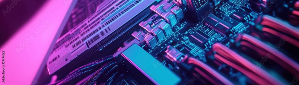 Security system, hacker attack, top view, securing networks from ...