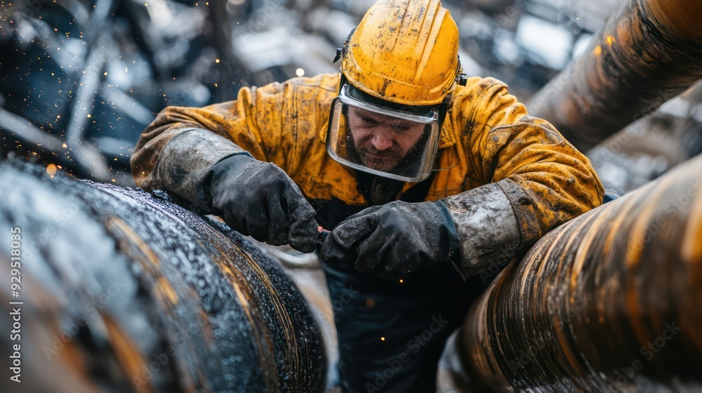 Worker inspecting welds on a pipeline, highlighting the importance of ...