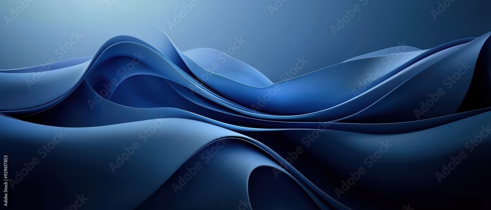 Beautiful 3d abstract blue desktop wallpaper for ratio 21:9 Stock Photo ...