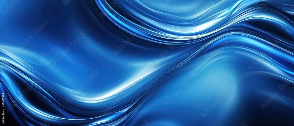 Beautiful 3d abstract blue desktop wallpaper for ratio 21:9 Stock Photo ...