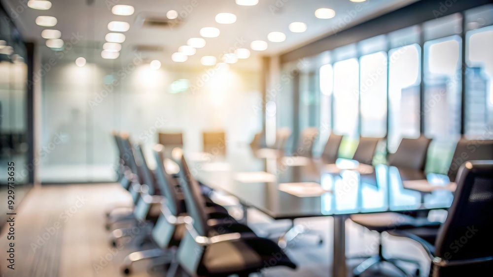 Blurry Professional Meeting Space - Soft-focus background of a ...
