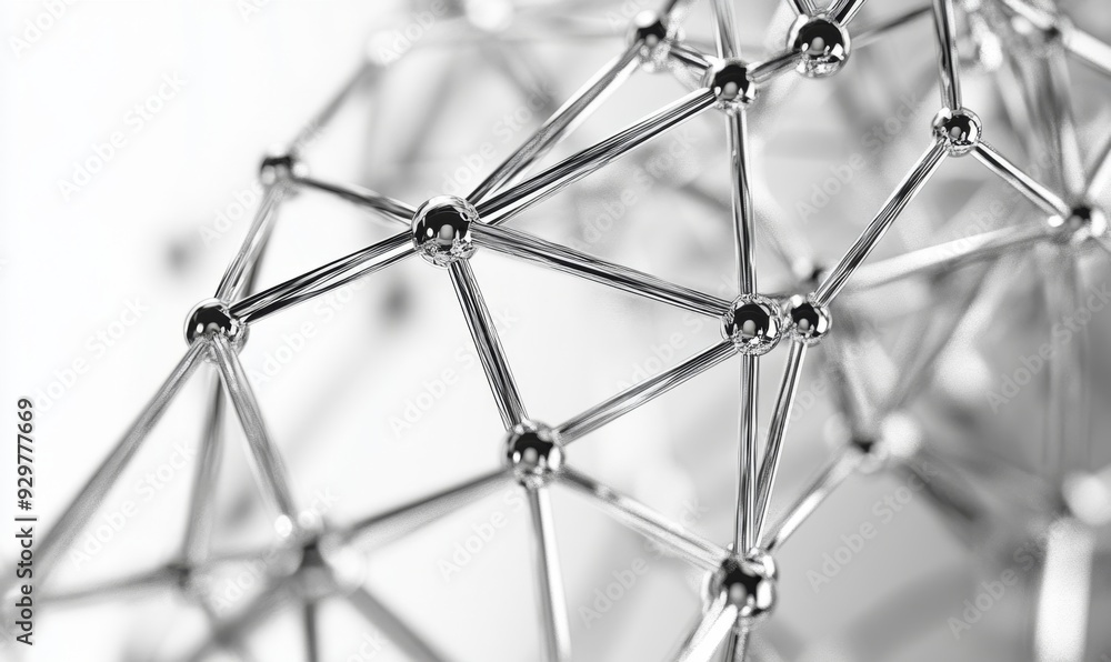 Layered Chrome Wire Structure: Visualizing Organizational Command Chain ...