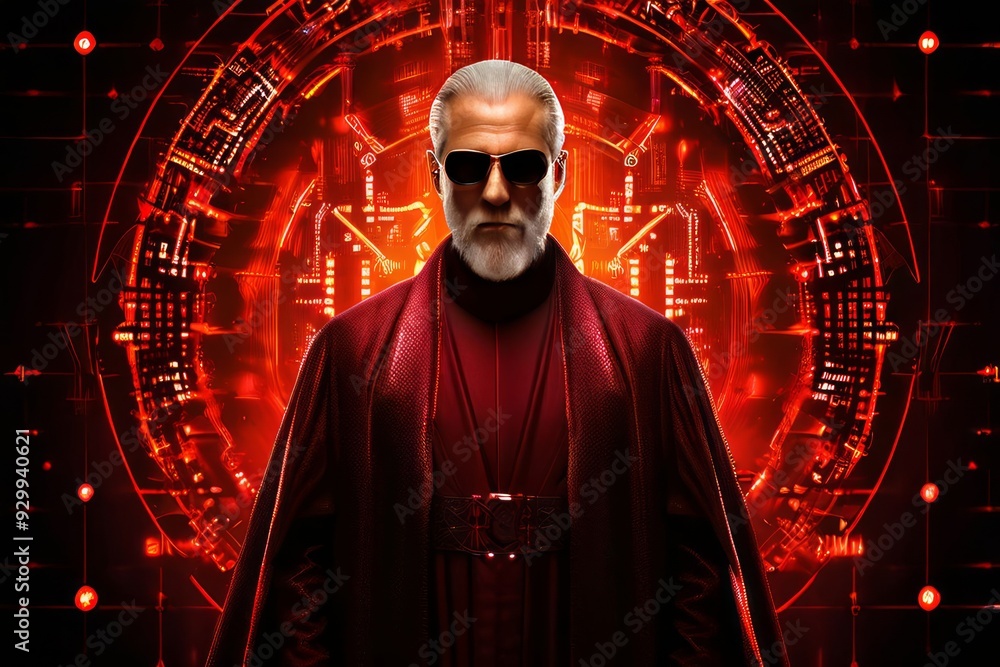 matrix code nicholas code a futuristic image of st nicholas repr Stock ...