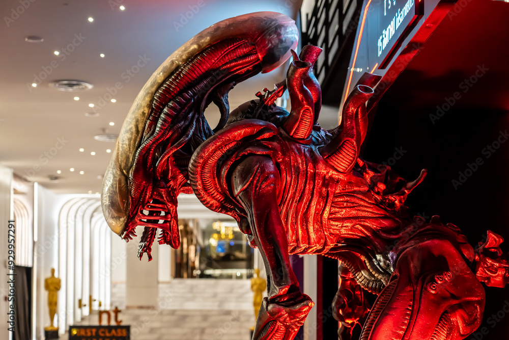 BANGKOK, THAILAND, 15 Aug 2024 - A beautiful Statue of A Sci-Fi ...