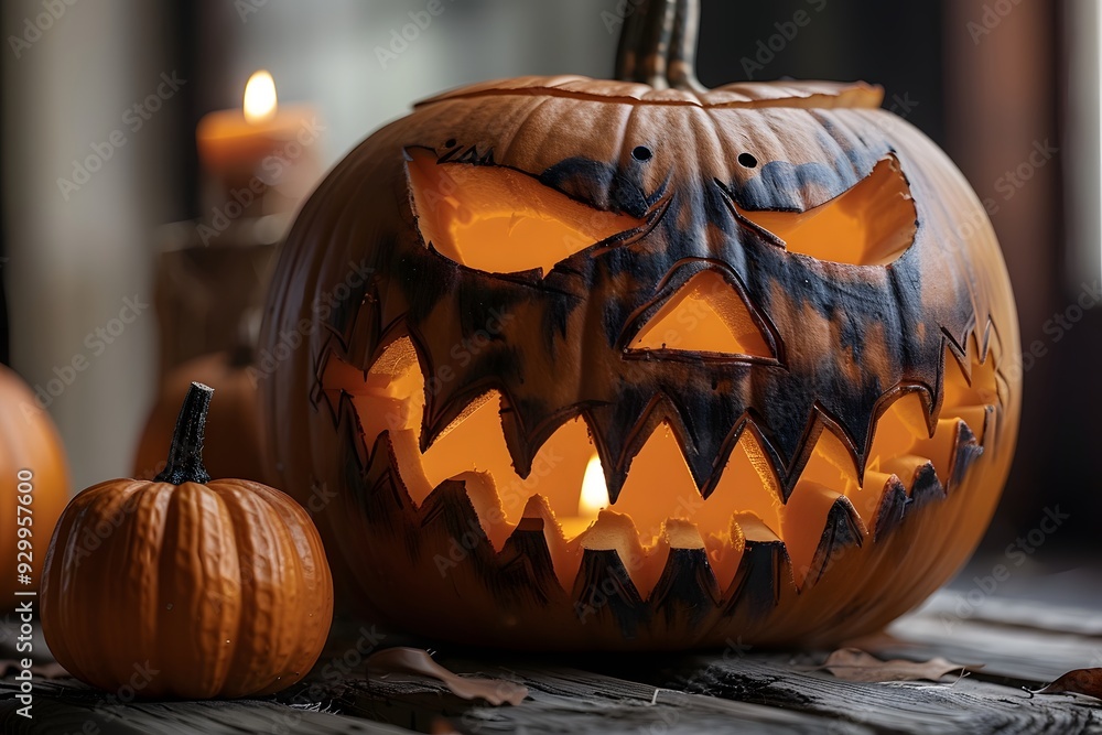 Photo Stock Halloween Pumpkin Carving Ideas for Spooky Decorations ...
