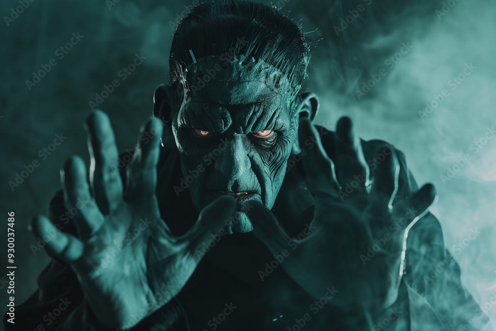 Frankenstein's Monster Scaring with Its Grotesque Appearance Emerging ...