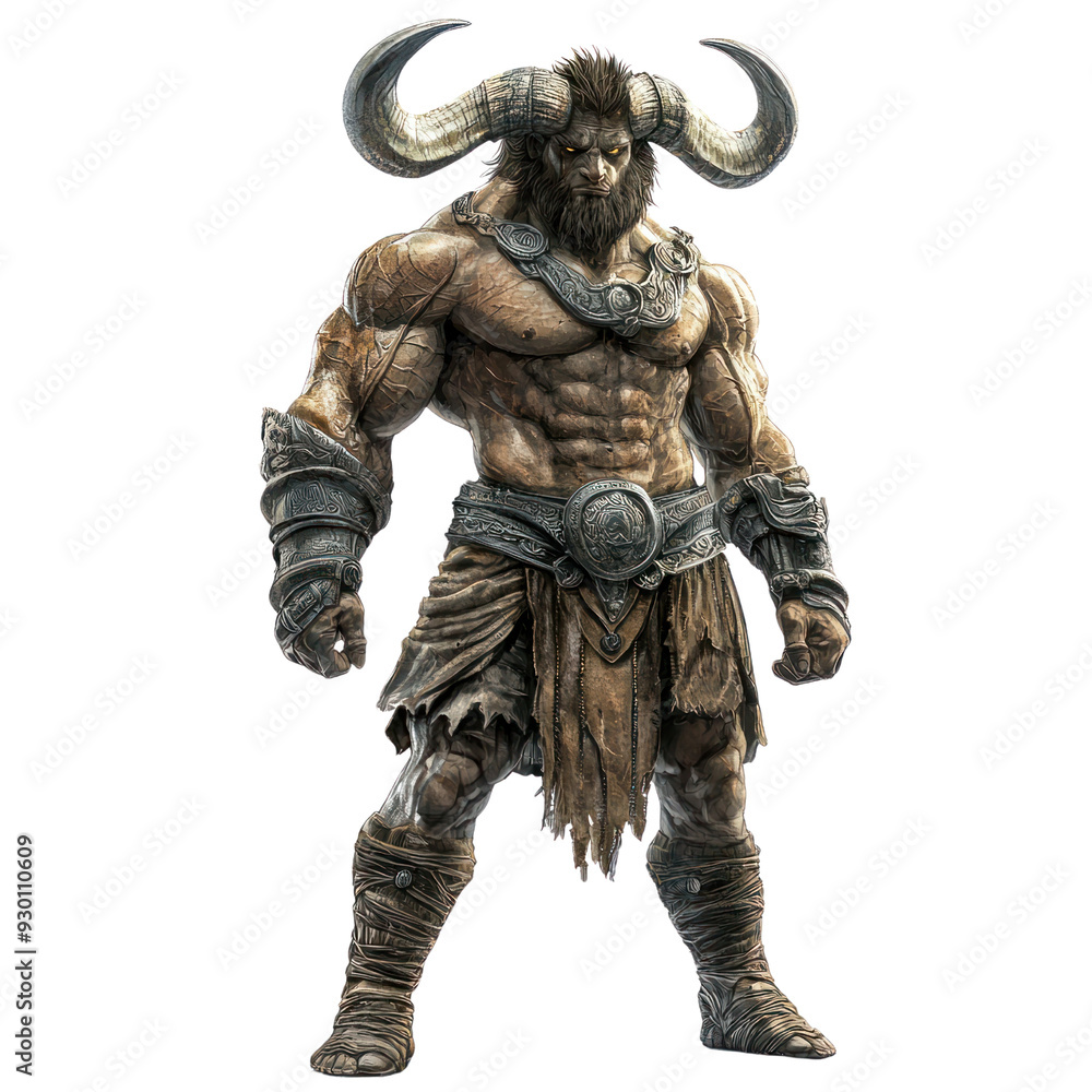 minotaur clip art isolated on white background Stock Illustration ...