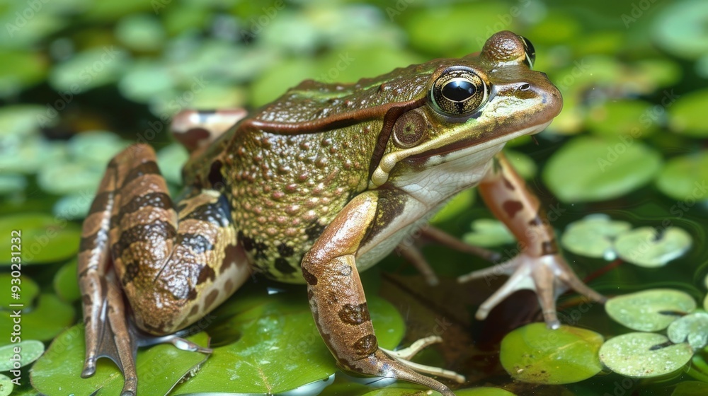 Frogs croak in wetlands and leap with powerful hind legs, playing essential roles in ecosystems ...