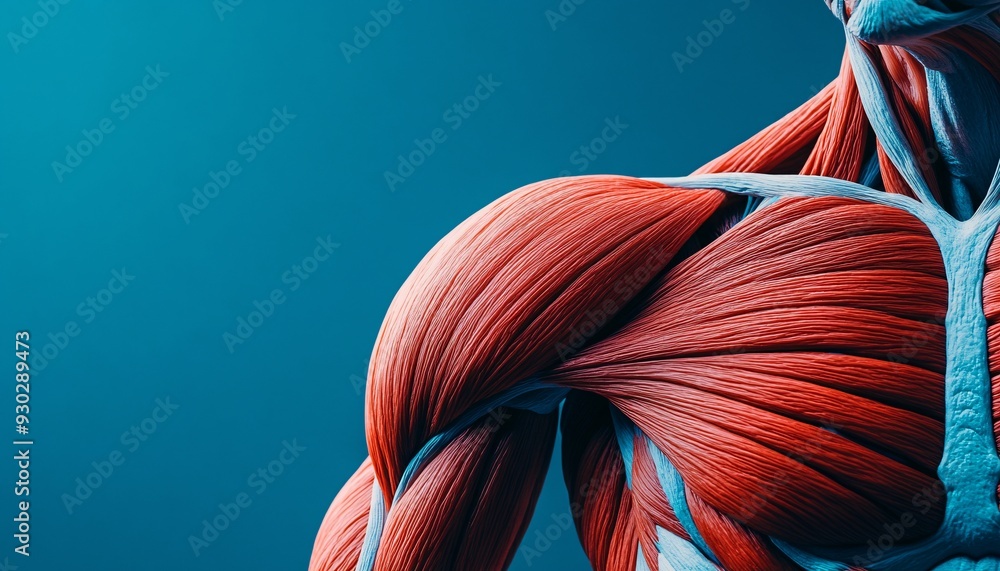 Anatomy Illustration Pectoral Muscle Fibers in Human Body Human Anatomy ...
