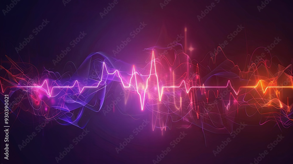 Heartbeat pule line illustration background. ECG hospital diagnosis ...