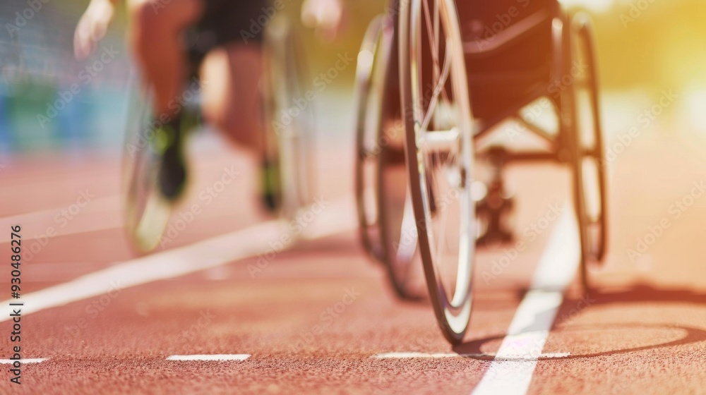 Young Male and Female Athletes with Disabilities Competing in ...