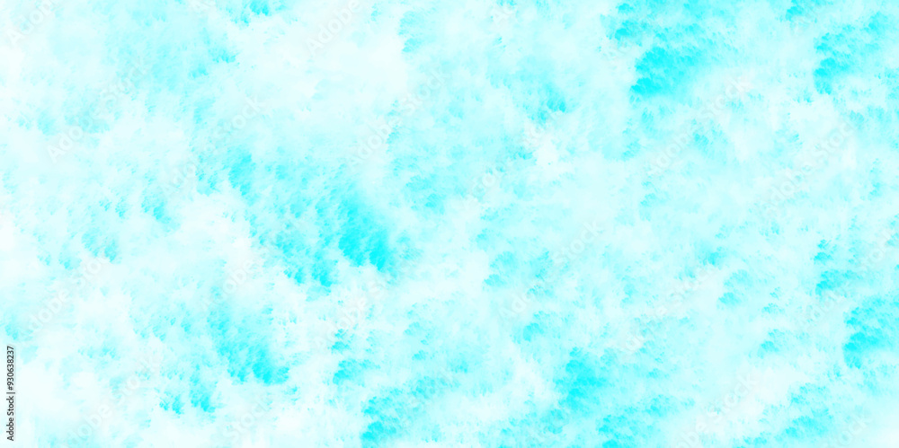Blue powder explosion on white beautiful and cloudy sky blue watercolor ...