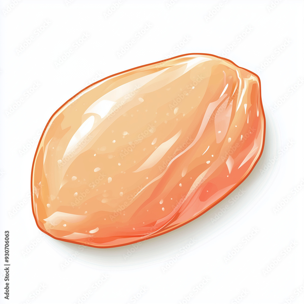 Vector Illustration of Chicken Breast Fillet Stock Illustration | Adobe ...