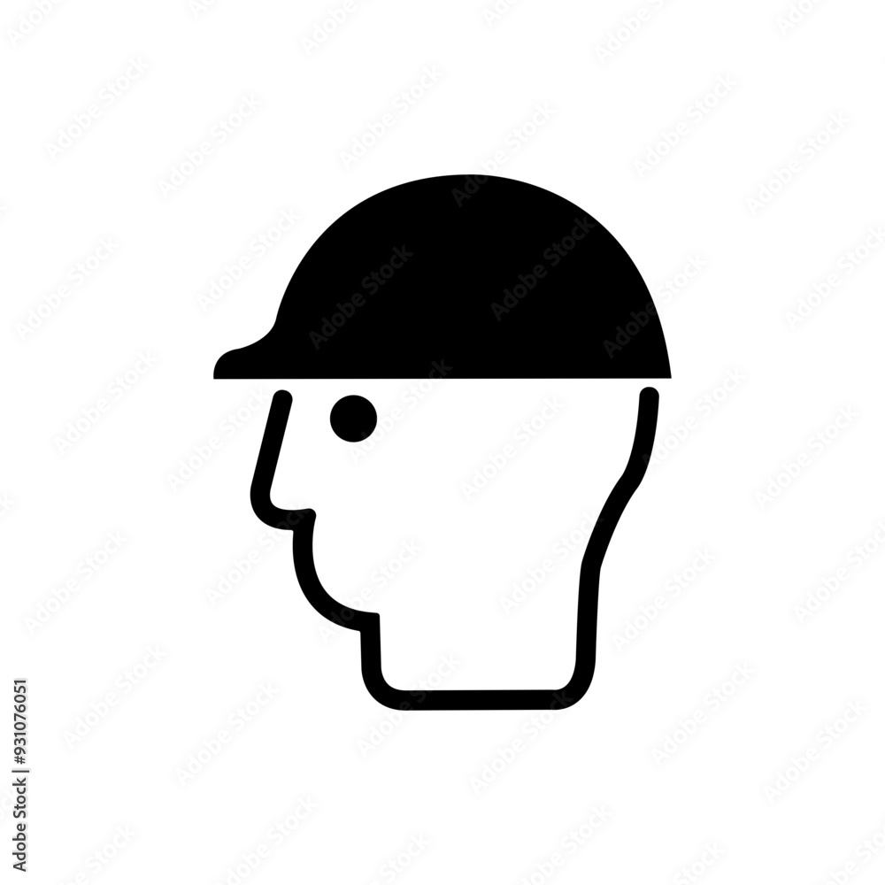 ISO mandatory safety signs_safety helmet must be worn symbol only Stock ...