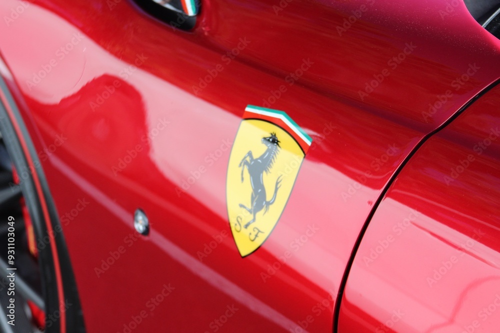 Ferrari Badge Closeup in Pebble Beach, California / Iconic Prancing ...