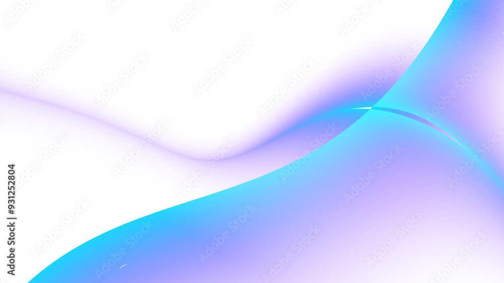 Blurred transparent gradient background. Elegant blue wavy line on ...