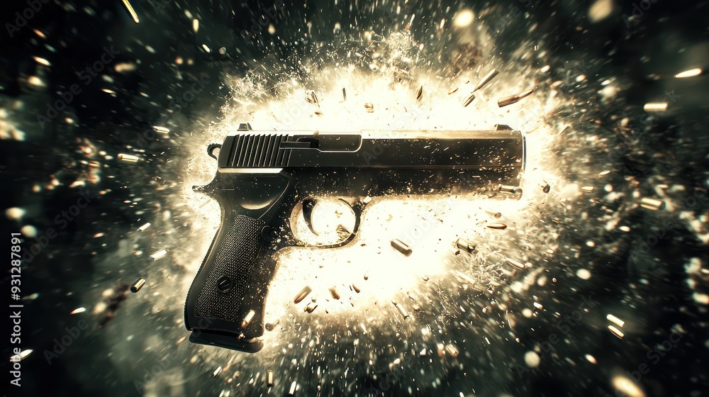 Ethereal Transformation - Symbolic Surrealism of Gun Disappearing into ...