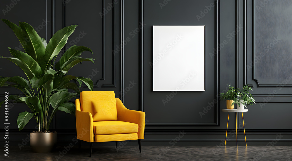 "Vertical Blank White Canvas Mockup 20x36 Inches in Studio Setting ...