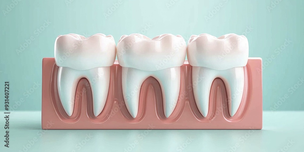 High-resolution visual of human teeth anatomy focusing on dental health ...