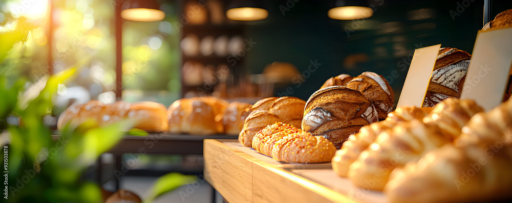 Realistic 3D model of a bakery display case brimming with fresh bread ...