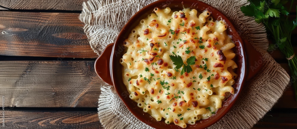 Mac and cheese is a classic American macaroni casserole in a creamy ...