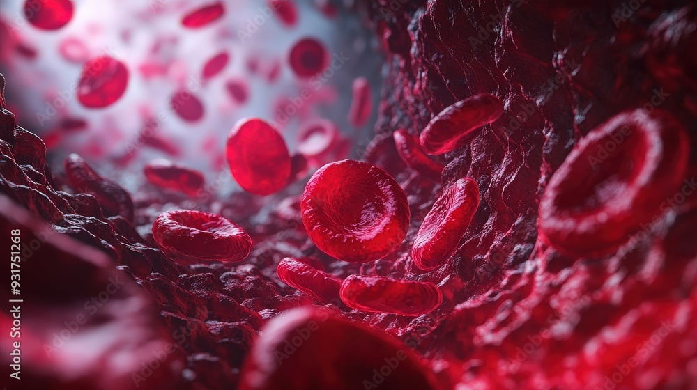 Red blood cells circulate rapidly in narrowed blood vessels ...