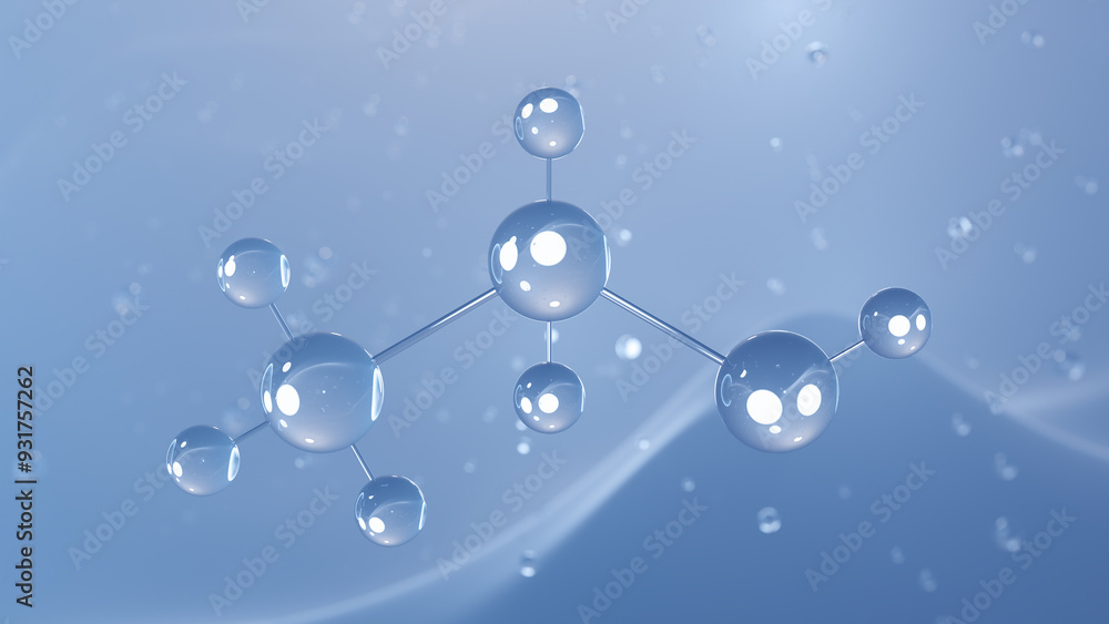 ethanethiol molecular structure, 3d model molecule, ethyl mercaptan ...