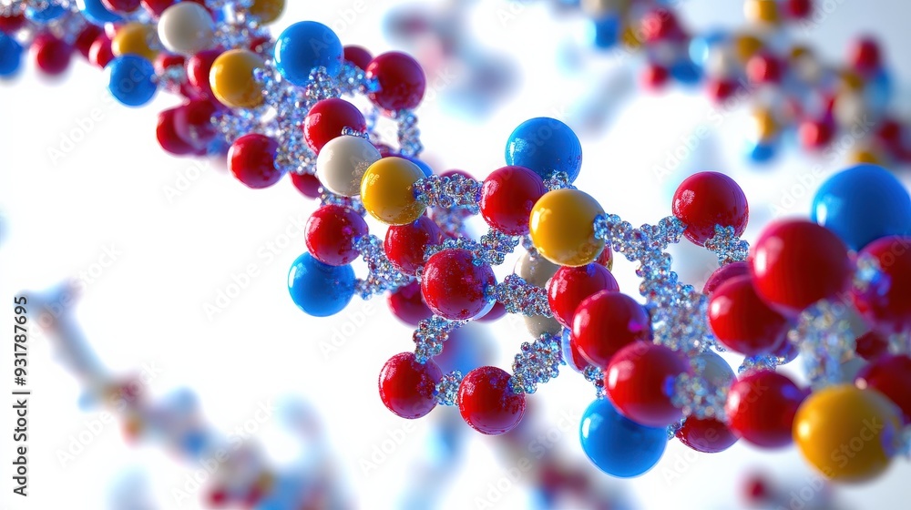 A detailed representation showcasing the molecular structure of ...