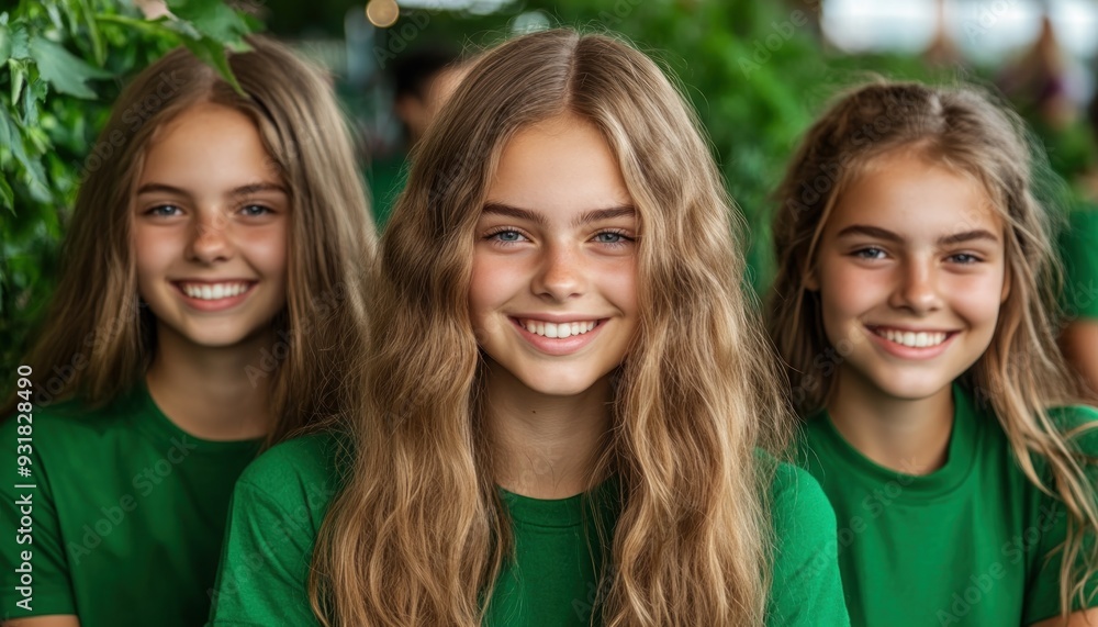 Smiling Volunteers Promote Green Practices at Local Fair, Encouraging ...