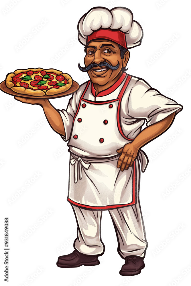 latino male pizza chef . Clipart PNG image . Transparent background ...