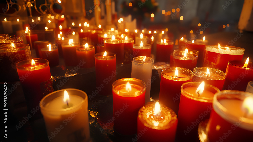 veladoras en la iglesia simbolo de oracion y esperanza candelas y ...