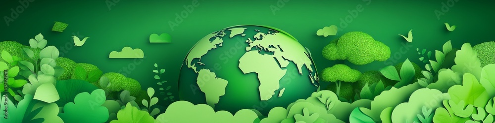 Adorable Green World Paper Art: Earth Day and World Environment Day ...