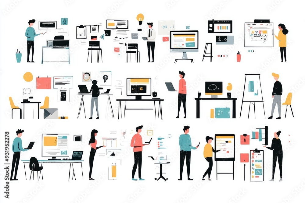 Teamwork and Collaboration in a Modern Workplace A Set of Diverse ...